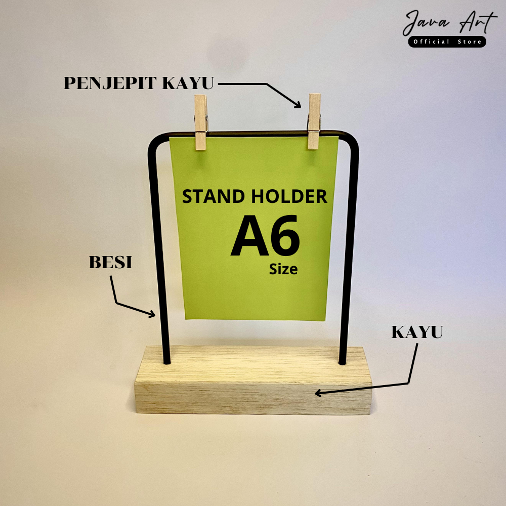 KAYU Menu HOLDER STAND A6 PORTRAIT INDUSTRIAL TABLE CALENDAR PHOTO ...