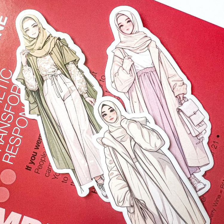 [Artopia] 24pcs Papermint Series Hijab Stickers Muslimah Bujo ...