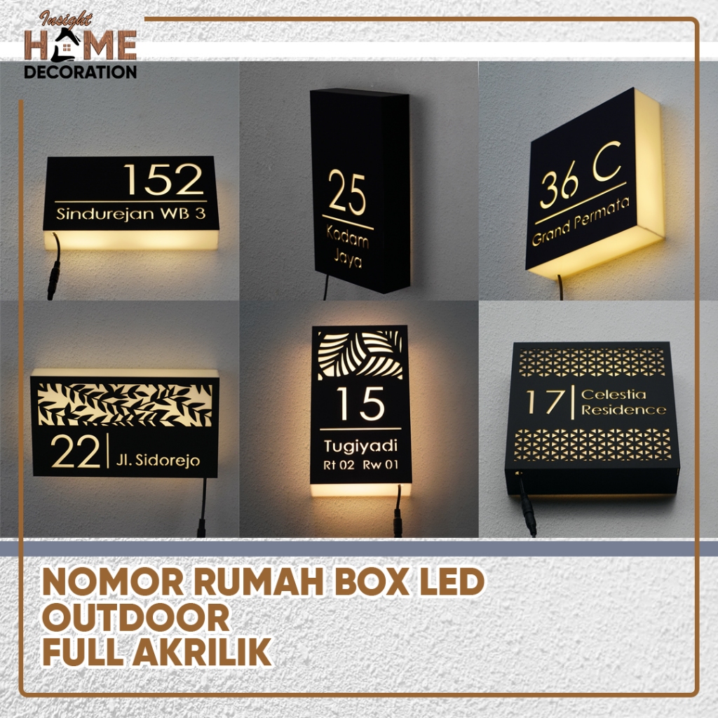 Lighted Acrylic House Number Box | Shopee Malaysia
