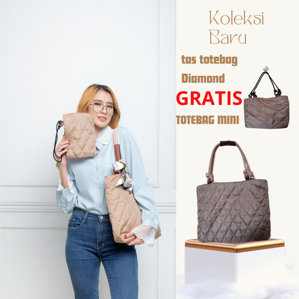 Puffy Bag Diamond Shoulder Bag Bubble Totebag Women Zipper Laptop ...