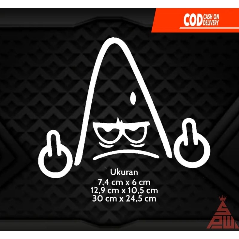 Sticker CUTTING PATRICK FUCEK PATRICK MIDDLE FINGER PATRICK VIRAL ...