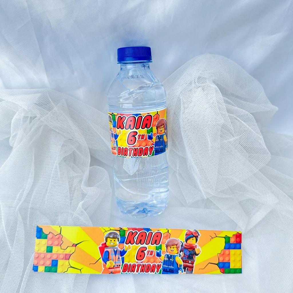 Lego Movie 330ml Aqua Bottle Label / Birthday Dessert Table Label ...