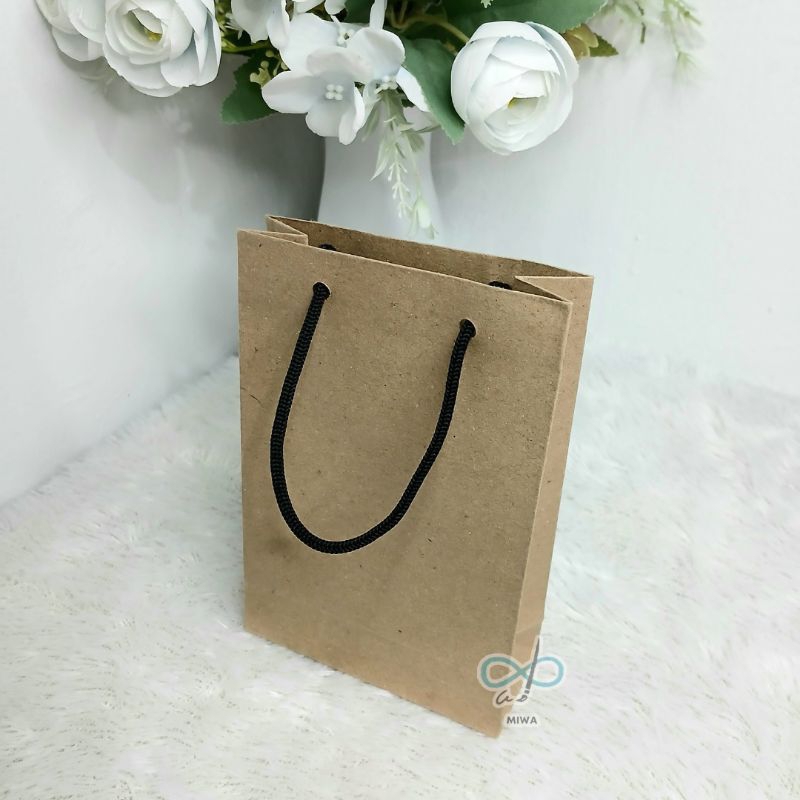 Mini Plain Chocolate Paper Bag | Aesthetic Kraft Paper Bag by Miwa ...