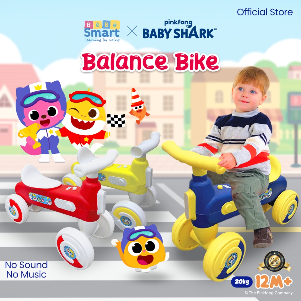 Bebe SMART Baby Shark Balance Bike / Children's Bike / Toy Bike / Ride On | Shopee Malaysia