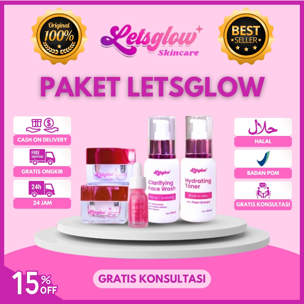 Lets Glow Skincare Package Original and BPOM LetsGlow | Shopee Malaysia