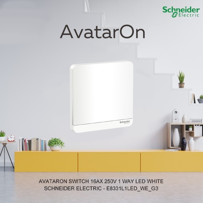 Schneider Electric AvatarOn Wiring Switch 1 Way LED White 16AX ...