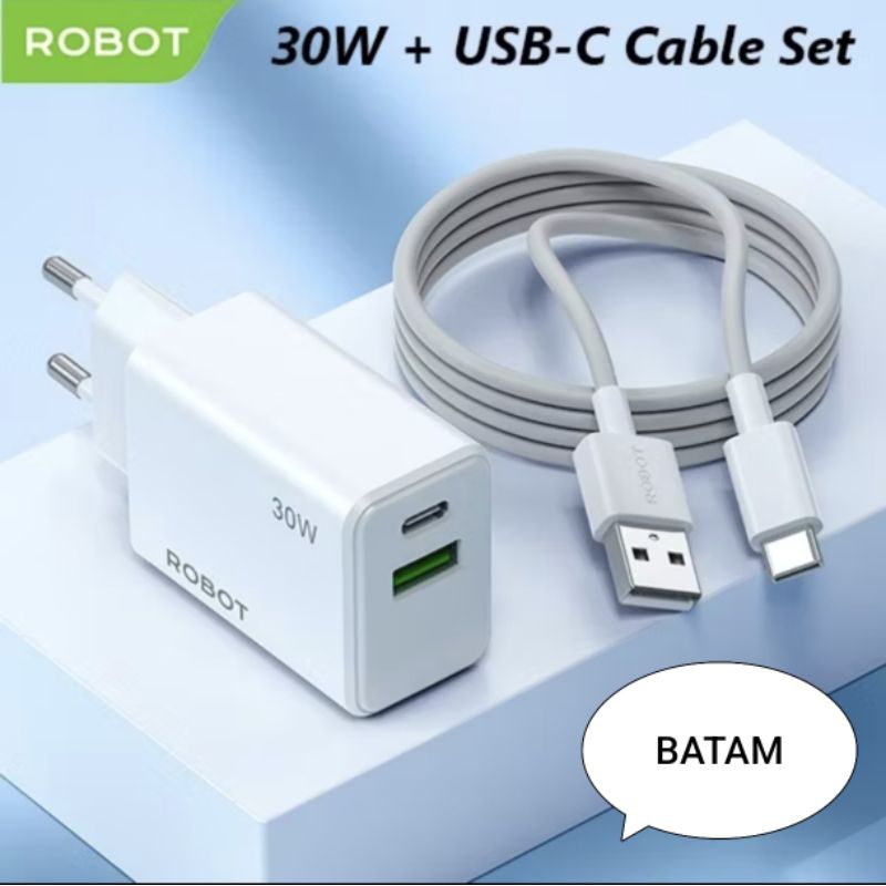 Dual OUTPUT FAST CHARGING HANDPHONE CHARGER ADAPTER 30W USB A & UBC ...