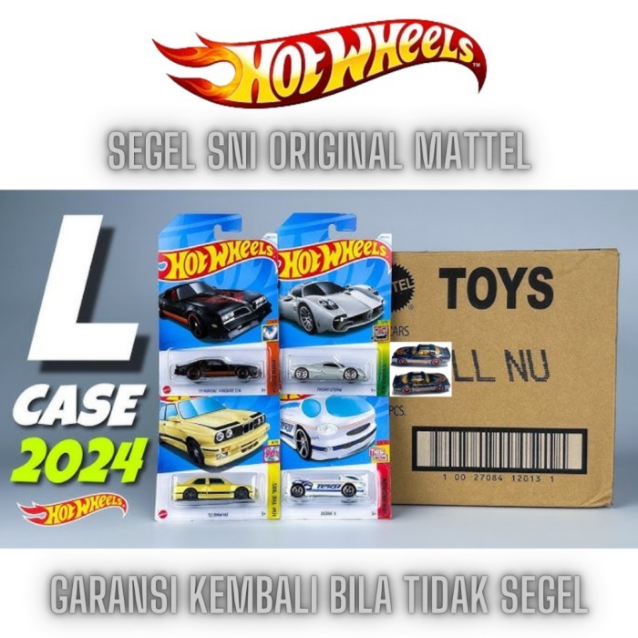Hot Wheels Wholesale Cardboard Box L 2024 Seal SNI Original Mattel ...