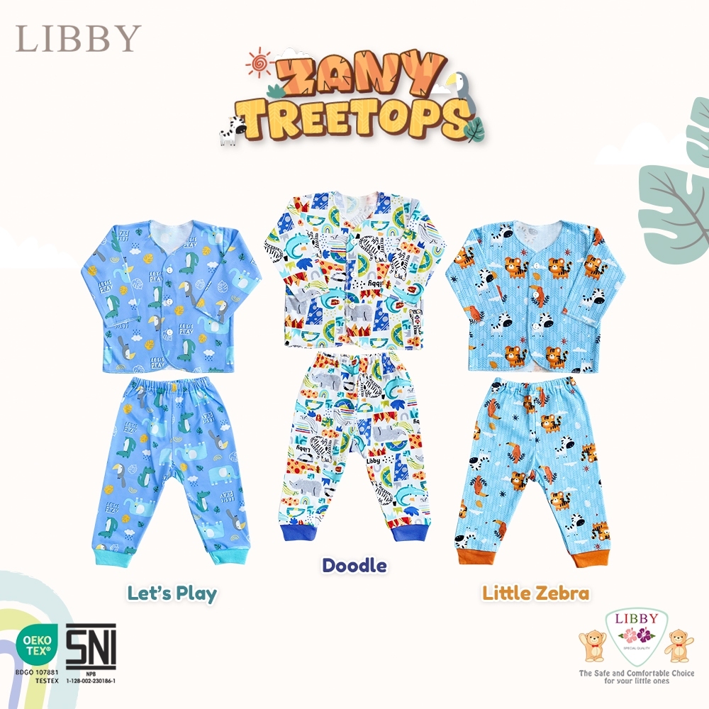 Libby / Miyo Patterned Long Clothes Newborn Pants Suit 0-3 And 3-6 ...