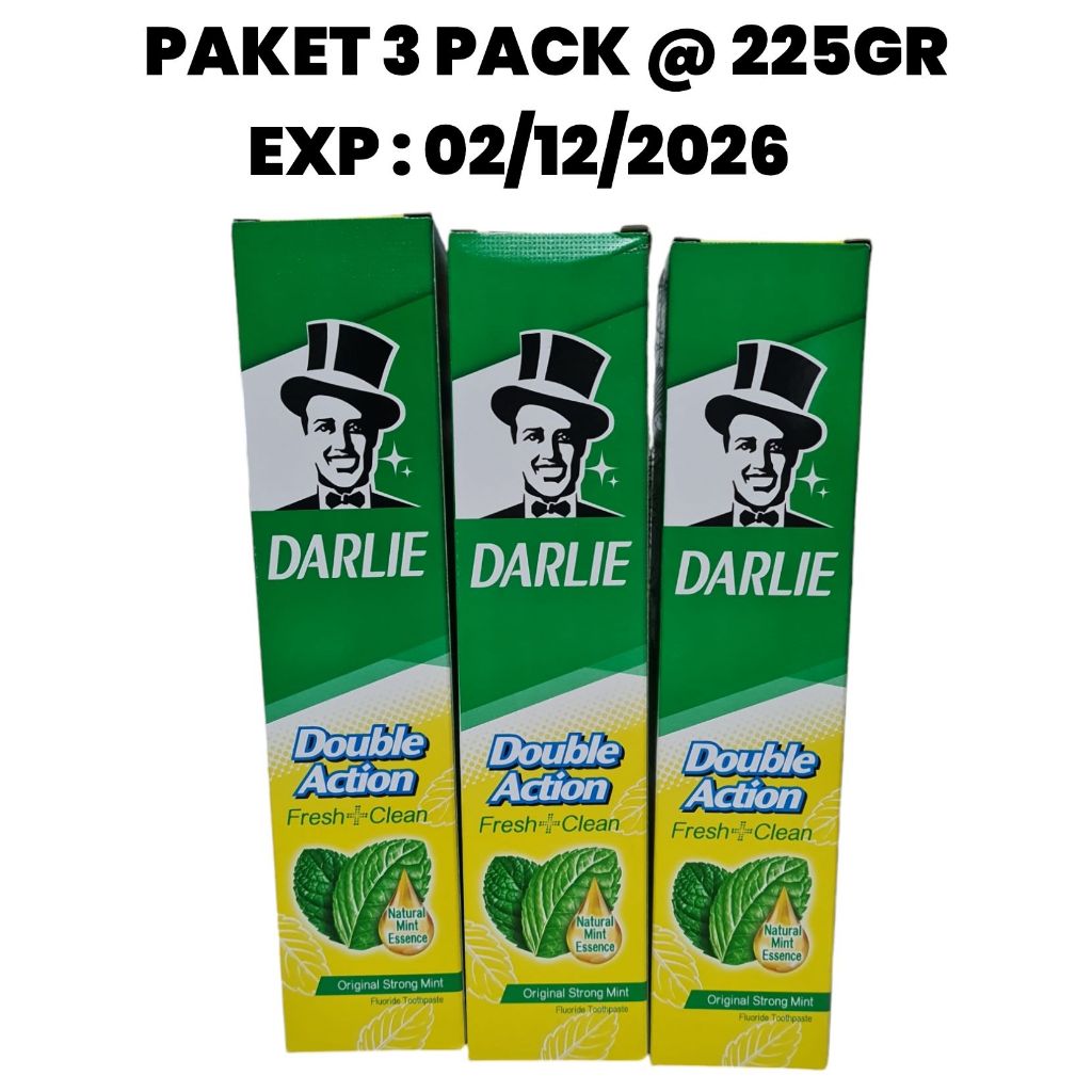 Pack Of 3 Packs DARLIE DOUBLE ACTION Toothpaste Toothpaste 225GR ...