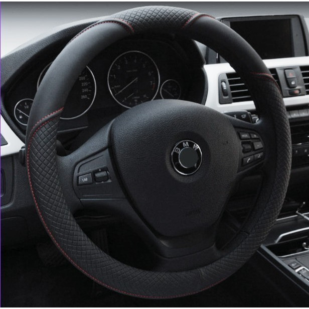 Toyota Avanza Steering Wheel Cover Genuine Leather Woven Style Steering ...