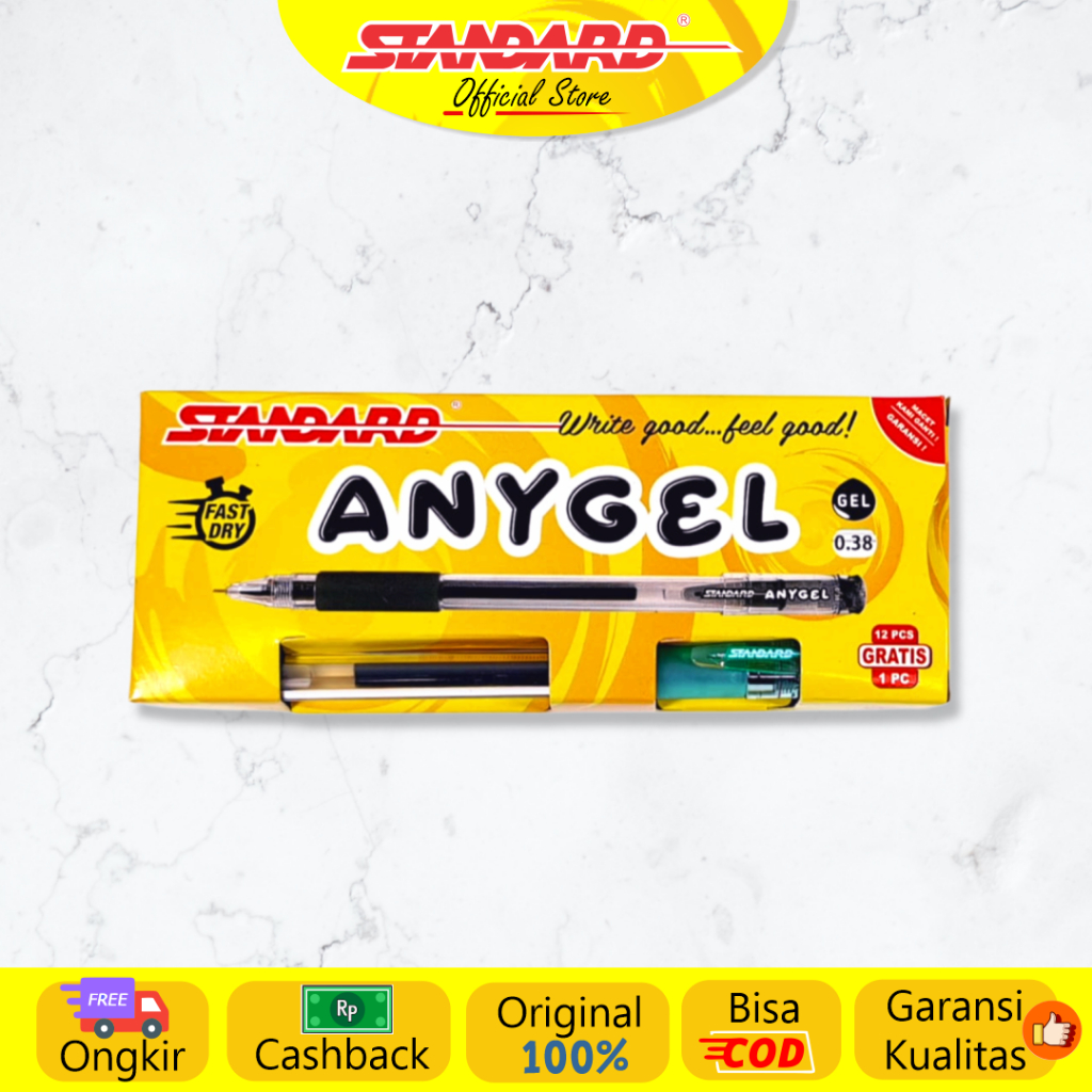 Standard - Any Gel Pen 0.38 (Stationery/Pen/Ballpoint/Pen) | Shopee ...