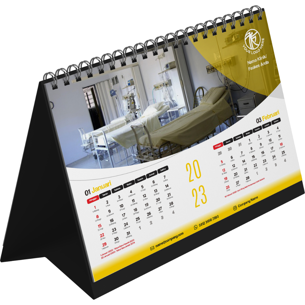 HITAM Custom Calendar 2025 Desk/Sitting Calendar 2025 Custom - Black ...