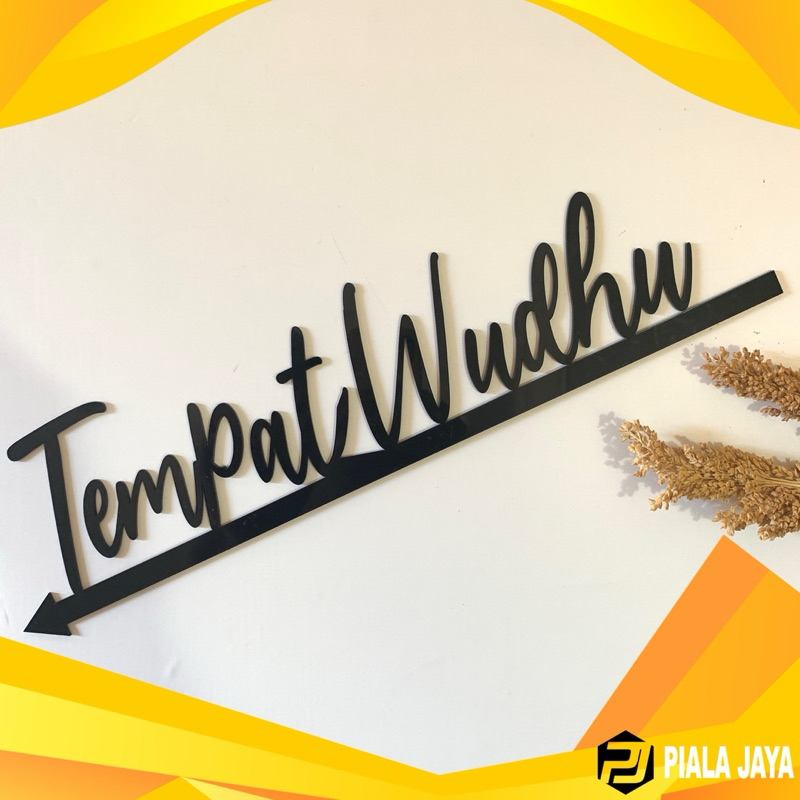 HITAM Sign Directions For WUDHU Place | Acrylic SIGN Directions For ...