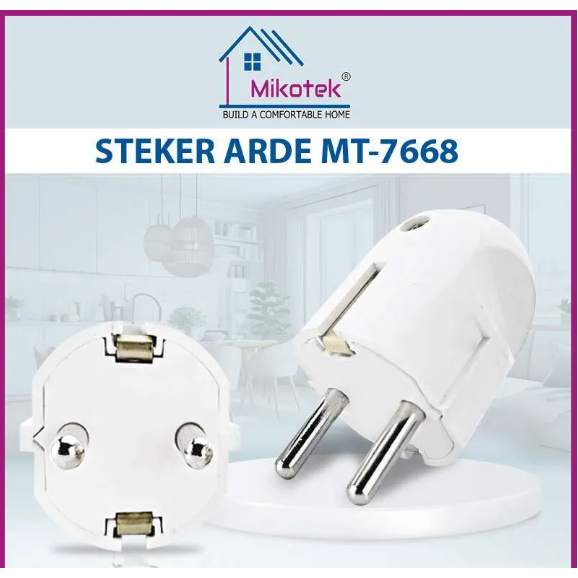 PUTIH Sni White Mikotek Ground Plug 16A White Round Plug Round ...