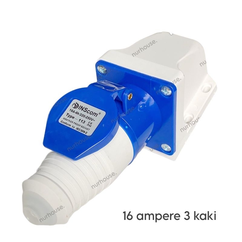 Generator socket generator socket 16 amperes 3 feet 3 holes INScom ...