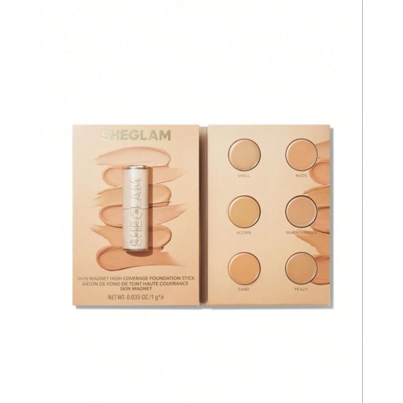 Sheglam SKIN MAGNET HIGH COVERAGE FOUNDATION (6 shade Contents ...