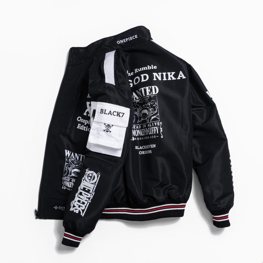 BOOMBER JACKET ONEPIECE | SUN GOD NIKA BLACK | Shopee Malaysia