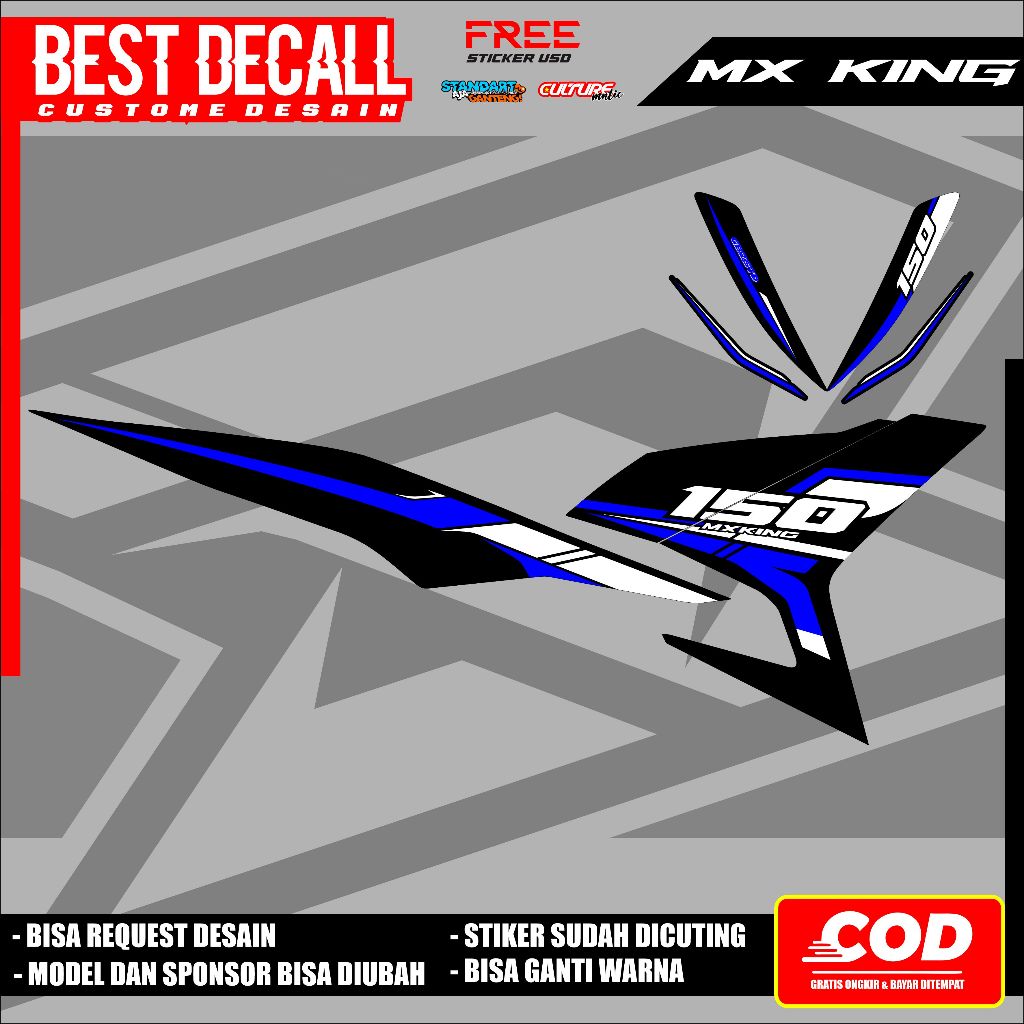 Mx-king 150 Transparent Striping Minimalist Model Material Maxdecal-MX2 ...