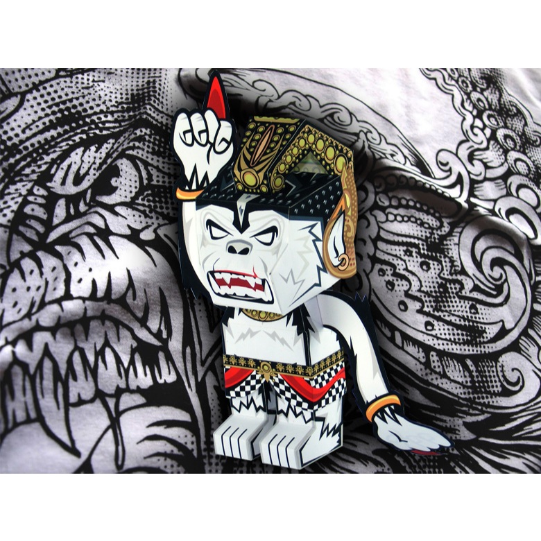 Anuman Hanuman Muka Garang Wayang Mahabrata Diorama papercraft ...