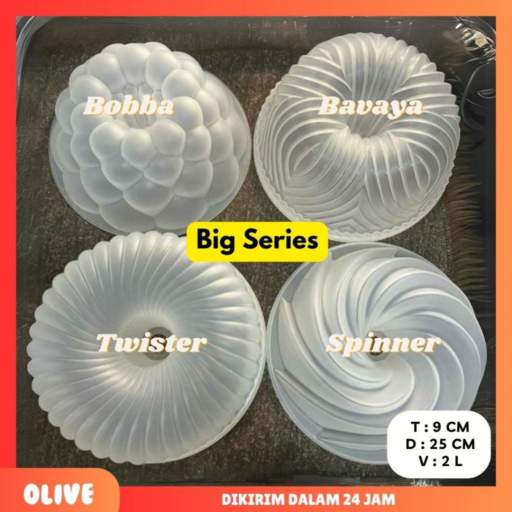 Large Pudding Mold Contains 4 pcs Premium Plastic / Sponge Mold Pan ...
