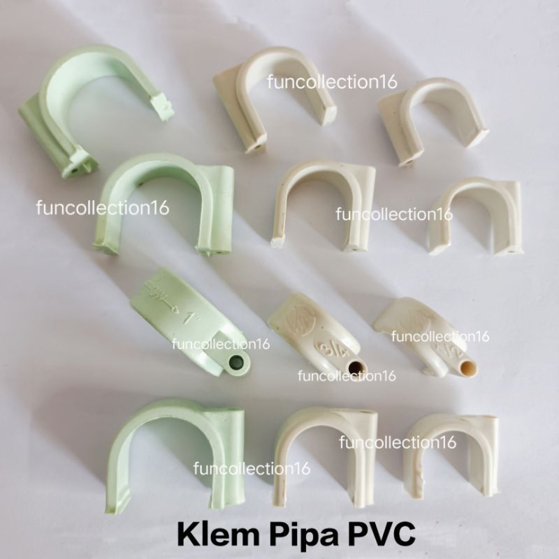 Pvc Plastic Pipe Clamps 1/2inc 3/4inc 1inch | Shopee Malaysia