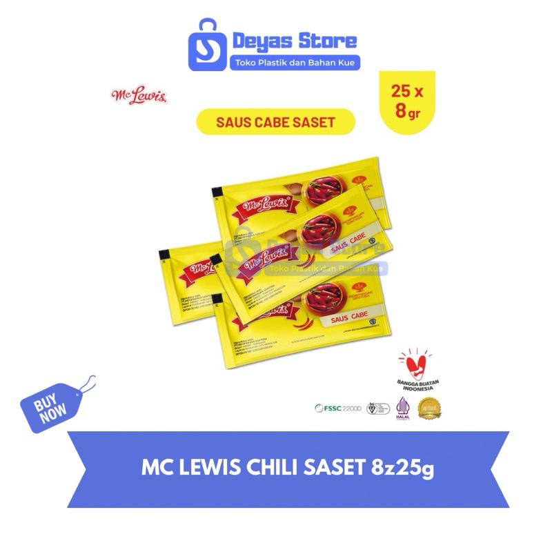 Mc Lewis Chili Sauce Sachet - 25x8g | Shopee Malaysia