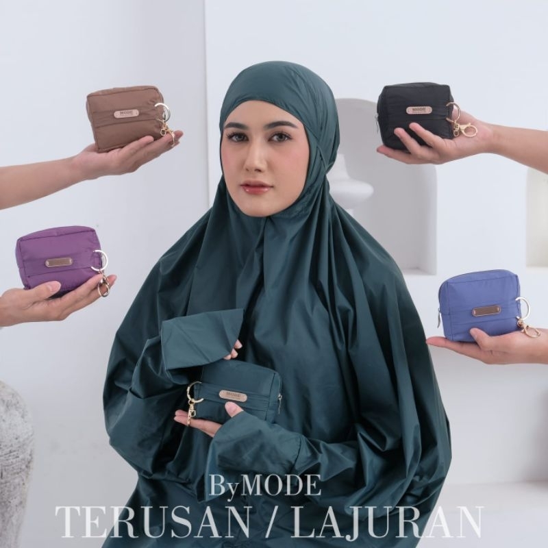 Mukena Travel Mini Jumbo Canal 2in1 | Premium parachute Mini Pouch ...