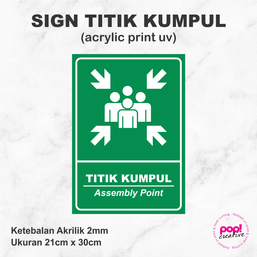 Uv Print Acrylic Meeting Point Sign Board | Shopee Malaysia