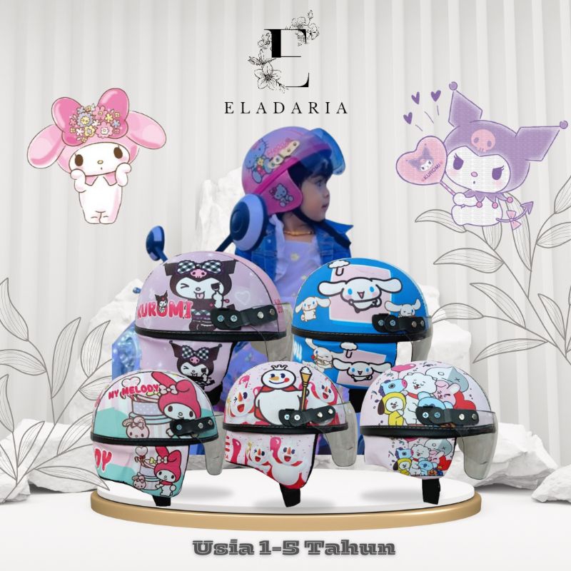 Chip Children's Helmet Age 1 2 3 4 5 Years Kuromi Melody Cinnamoroll ...