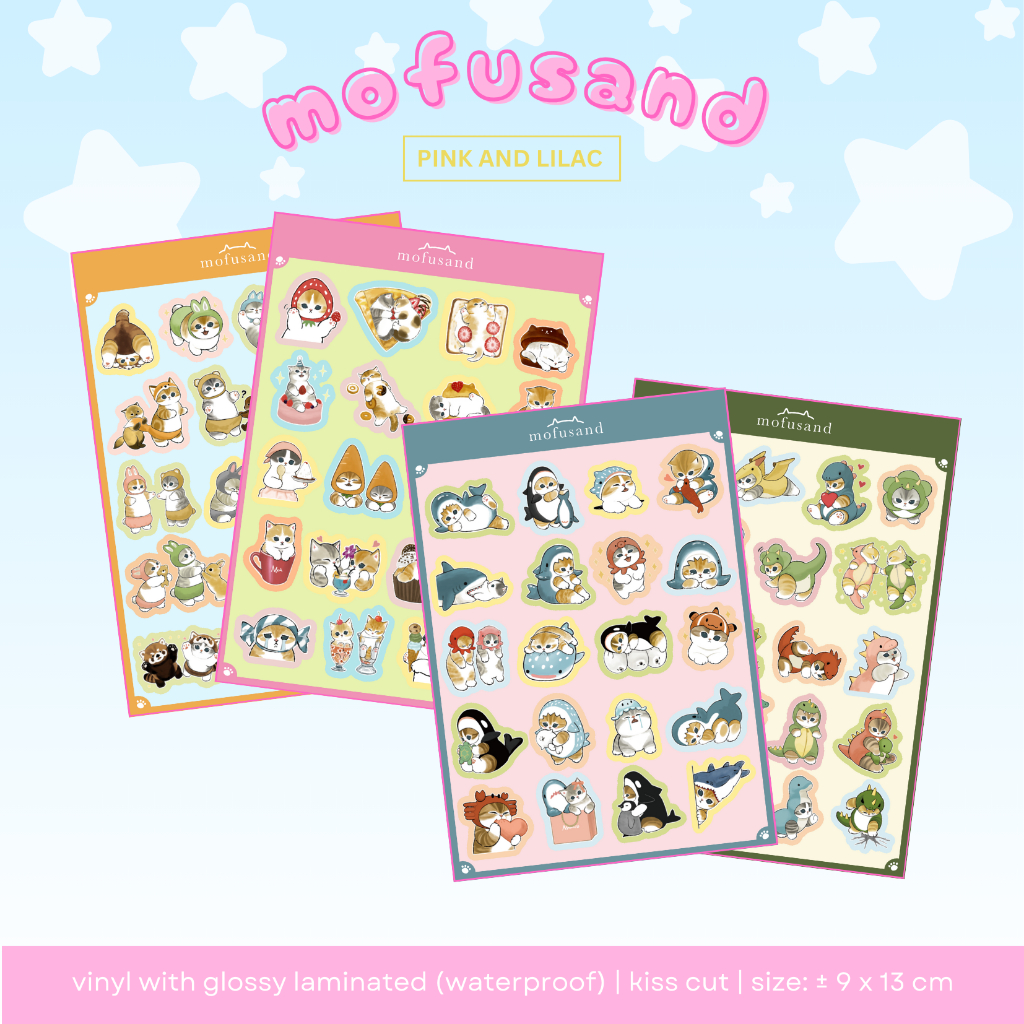 Mofusand Sticker Sheet Vol.02 | Waterproof Vinyl Deco Sticker | Shopee Malaysia