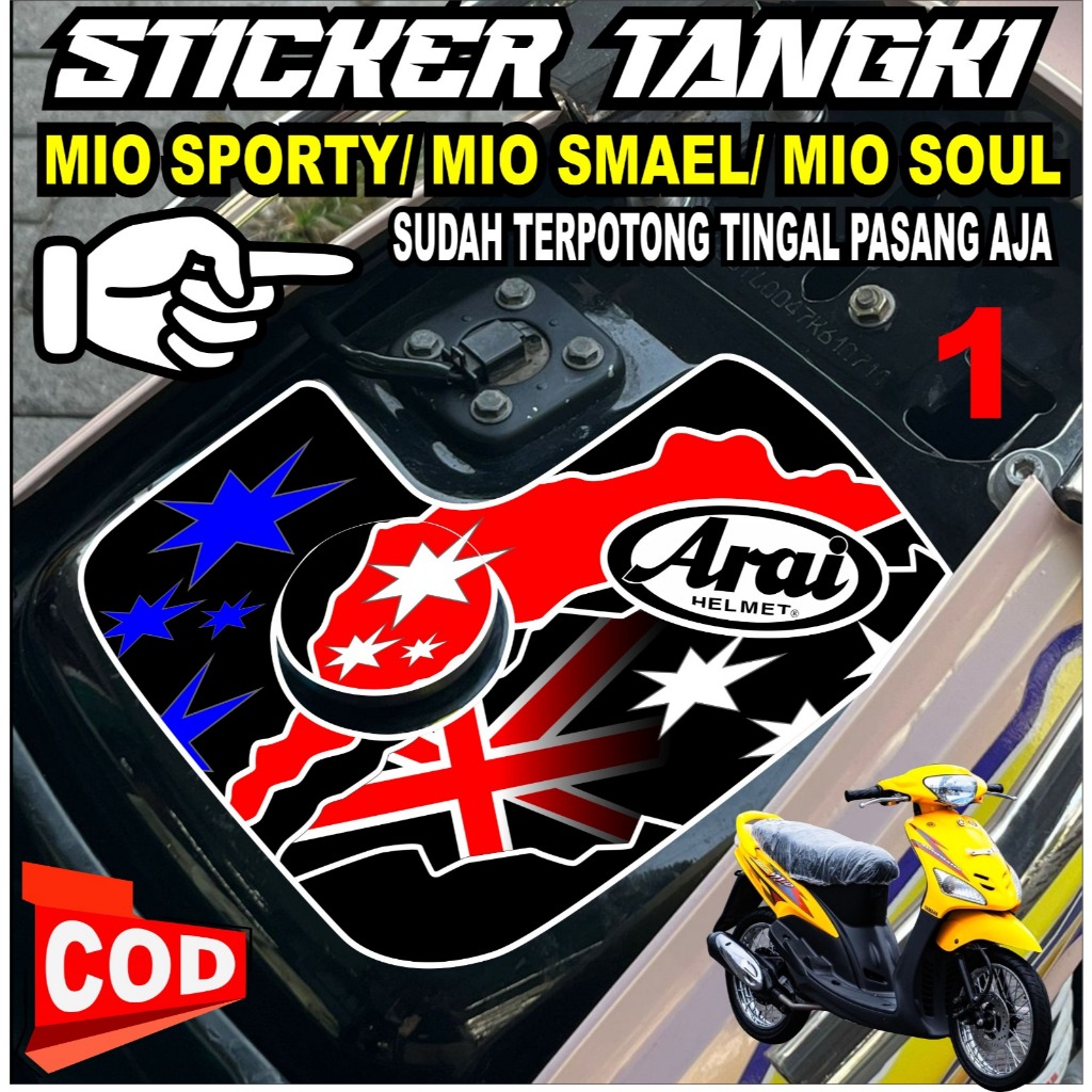 Striping STICKER Protective COVER MIO SPORTY Tank ARAI MOTIF/Protective ...