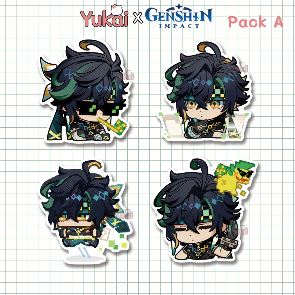 Sticker Pack Kinich Genshin Impact Premium, Sticker Anime Waterproof ...