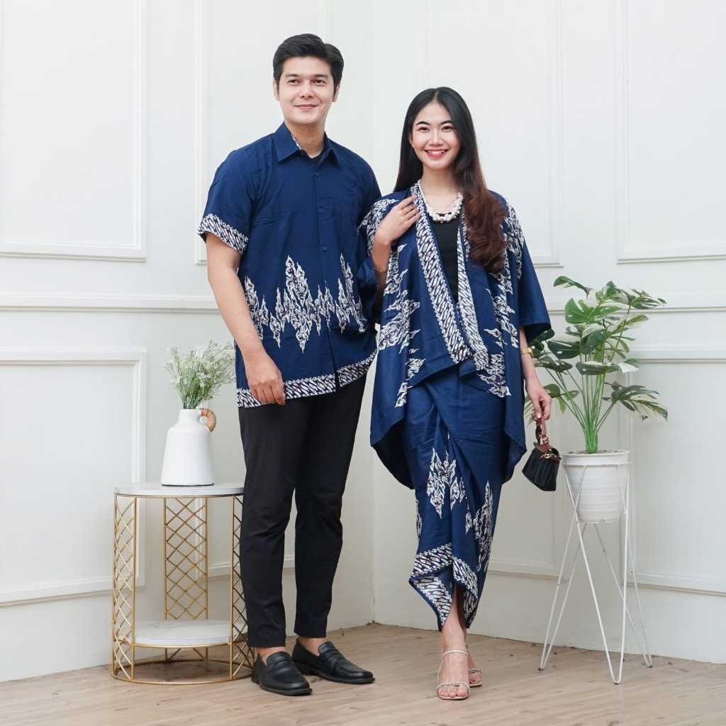 Set KEBAYA COUPLE OUTFIT KONDANGAN SIMPLE ONE SET BATIK OUTER WORN ...