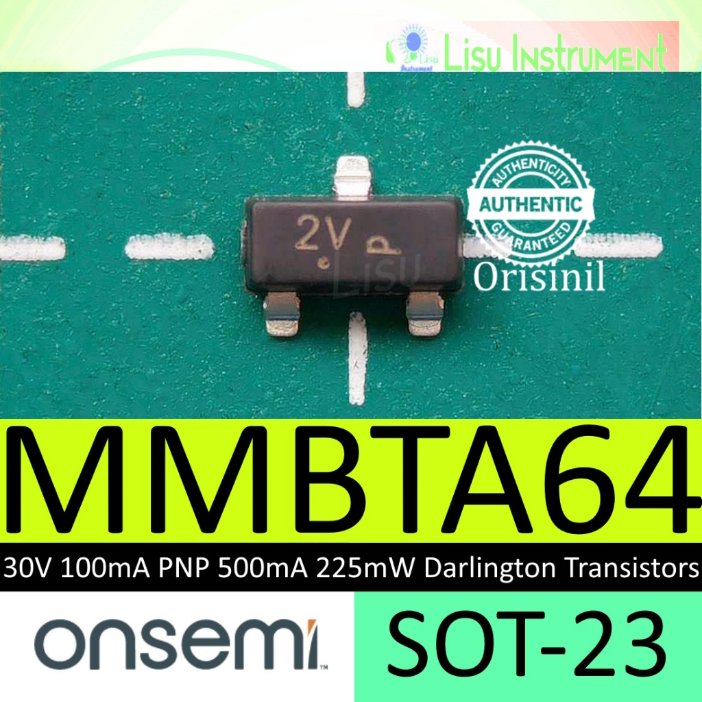 Mmbta64 30V 100mA PNP 500mA 225mW Darlington Transistors SOT-23 ORIGINAL ONSEMI | Shopee Malaysia