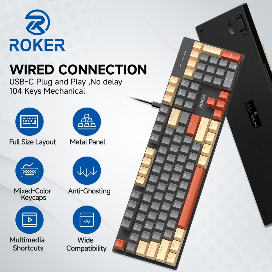 Roker Rkey 104. Mechanical Gaming Keyboard | Shopee Malaysia