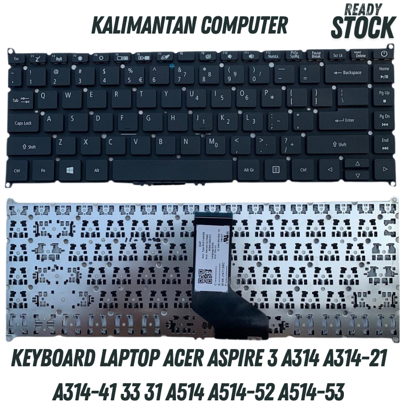 Acer Aspire 3 A314 A314-41 33 31 A514 A514-52 A514-53 Laptop Keyboard | Shopee Malaysia