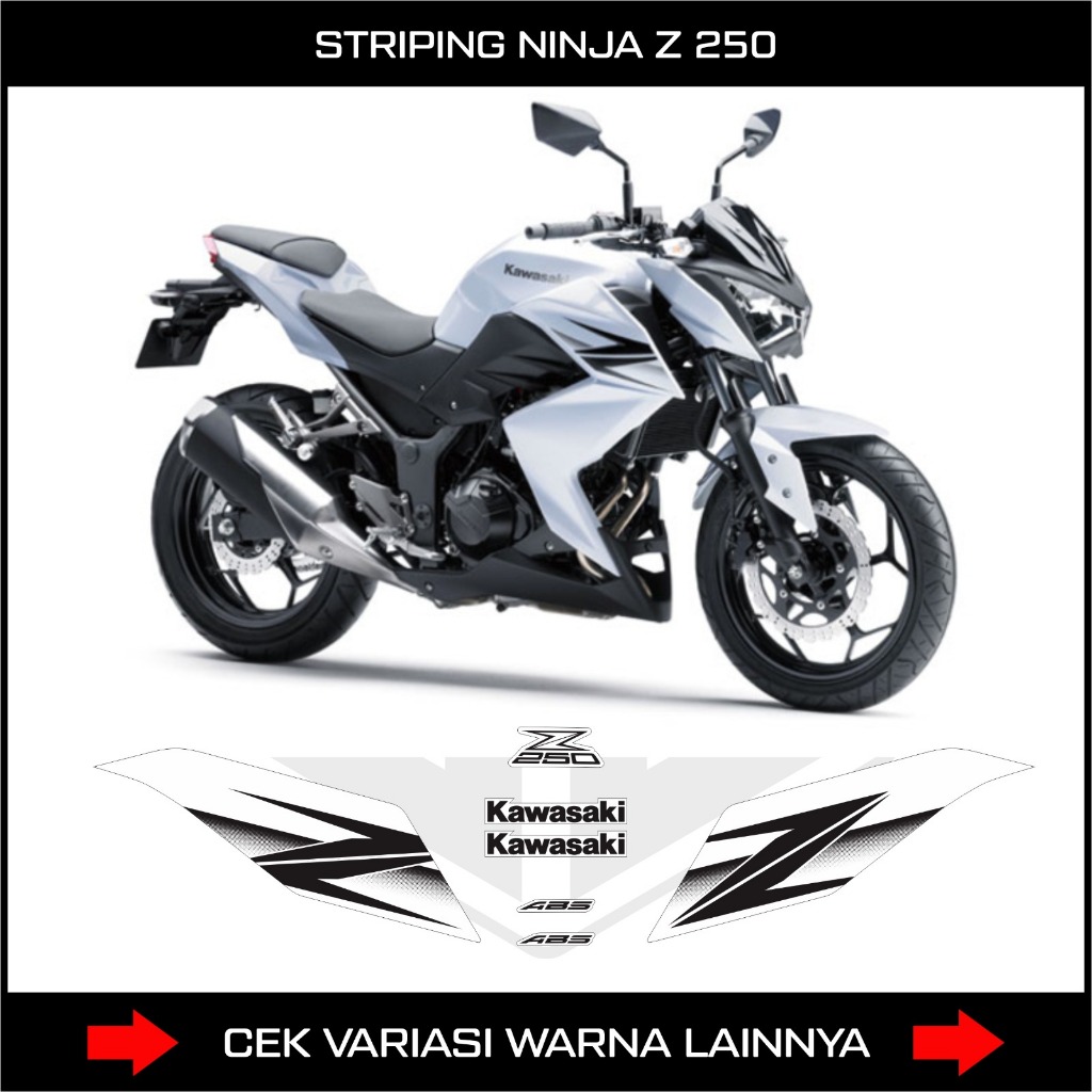 Kawasaki NINJA Z250 STRIPING STICKER GRAPHIC LIST / NINJA Z250 ...