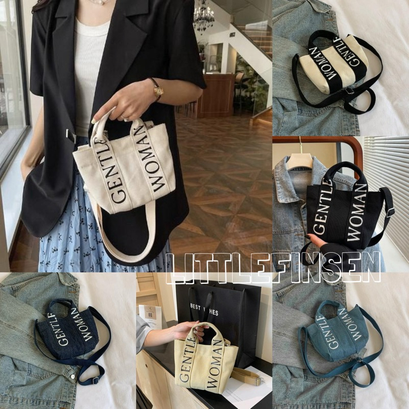 Gw gentle woman sling bag/mini gentle woman sling bag/soft woman denim ...