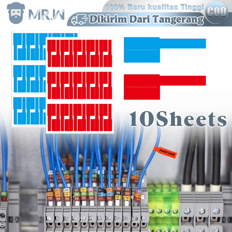 10 Sheets/300pcs Waterproof Network Cable Label Sticker Cable Label ...