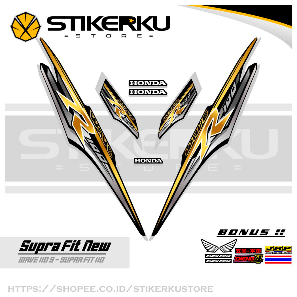 STRIPING SUPRA FIT NEW MOTIF 5 / STOCK DECAL WAVE 100 S / STICKERS ...