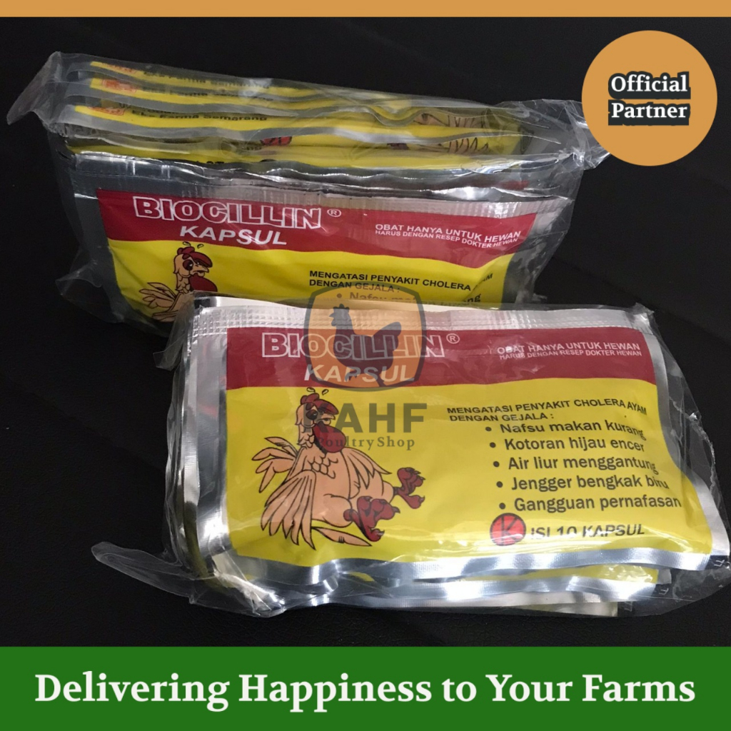 Biocilin 1 Pack 100 Capsules Eka Farma - Chicken Medicine Cholera ...