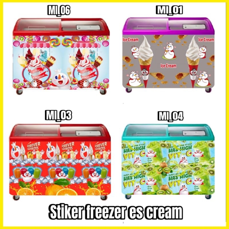 Ice cream motif cooling freezer sticker | Shopee Malaysia