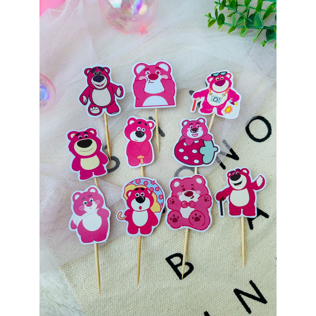 Jt - Lotso Bear Toy Story Birthday Cupcake Topper / Birthday Cupcake ...