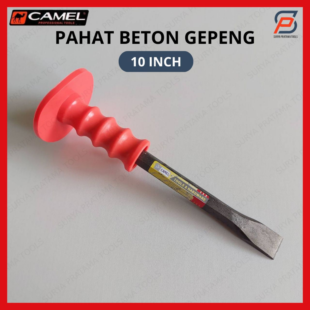Camel Stone Concrete Chisel 10" Flat Flat Cap Fiber Round Handle 10 ...