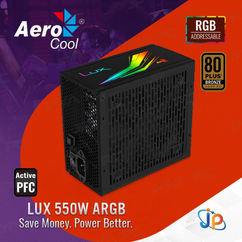 Aerocool LUX RGB 80+ Bronze 550Watt PSU/ Power Supply 550w | Shopee ...