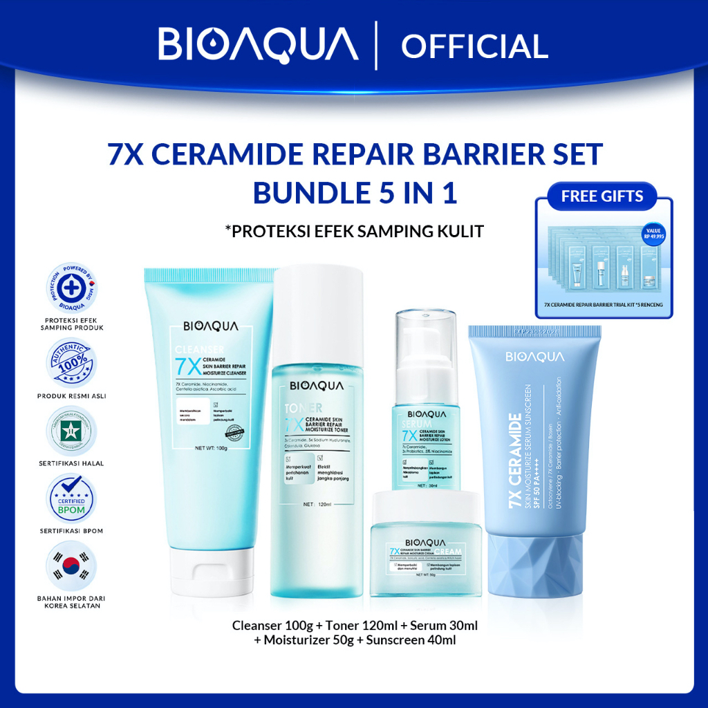 Bioaqua 7X Ceramide Repair Barrier Series || Sunscreen Sunblock Face ...
