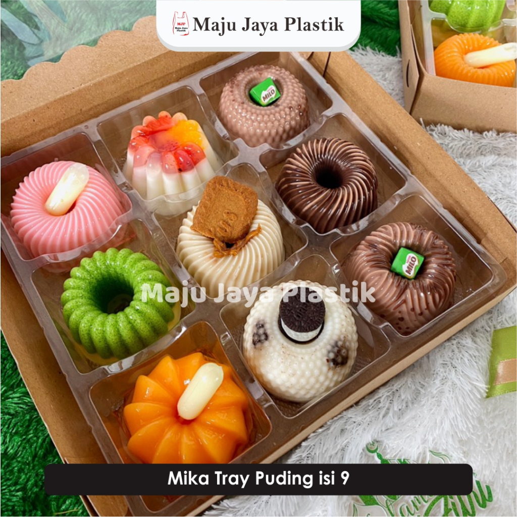 Tray Mika Pudding 9 Dividers Coasters Tray Jelly Mochi Pie Tray ...