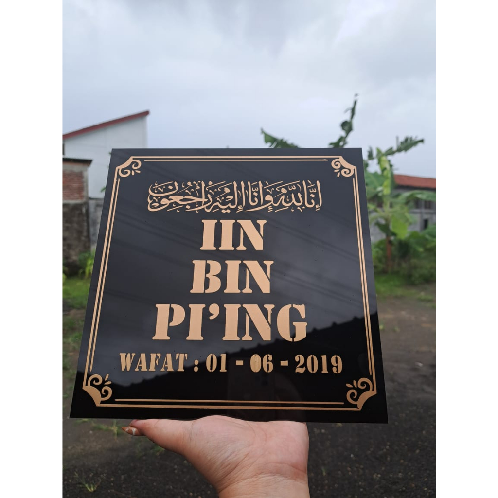Acrylic Carved Tombstone | Tomb Name | Cnc laser Permanent Engraving ...