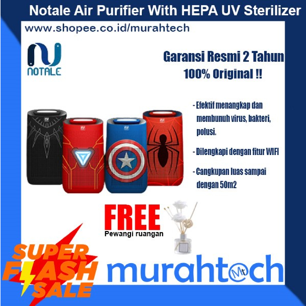 Notale Air Purifier Marvel Limited Edition With HEPA H13 UV Sterilizer ...